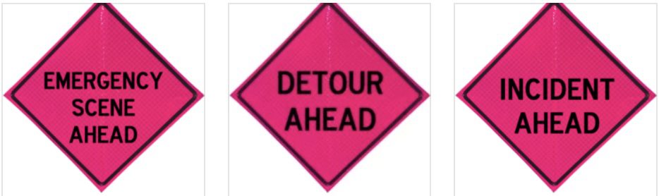 Why are some Roll-Up Signs Pink ? - Traffic Safety Resource Center